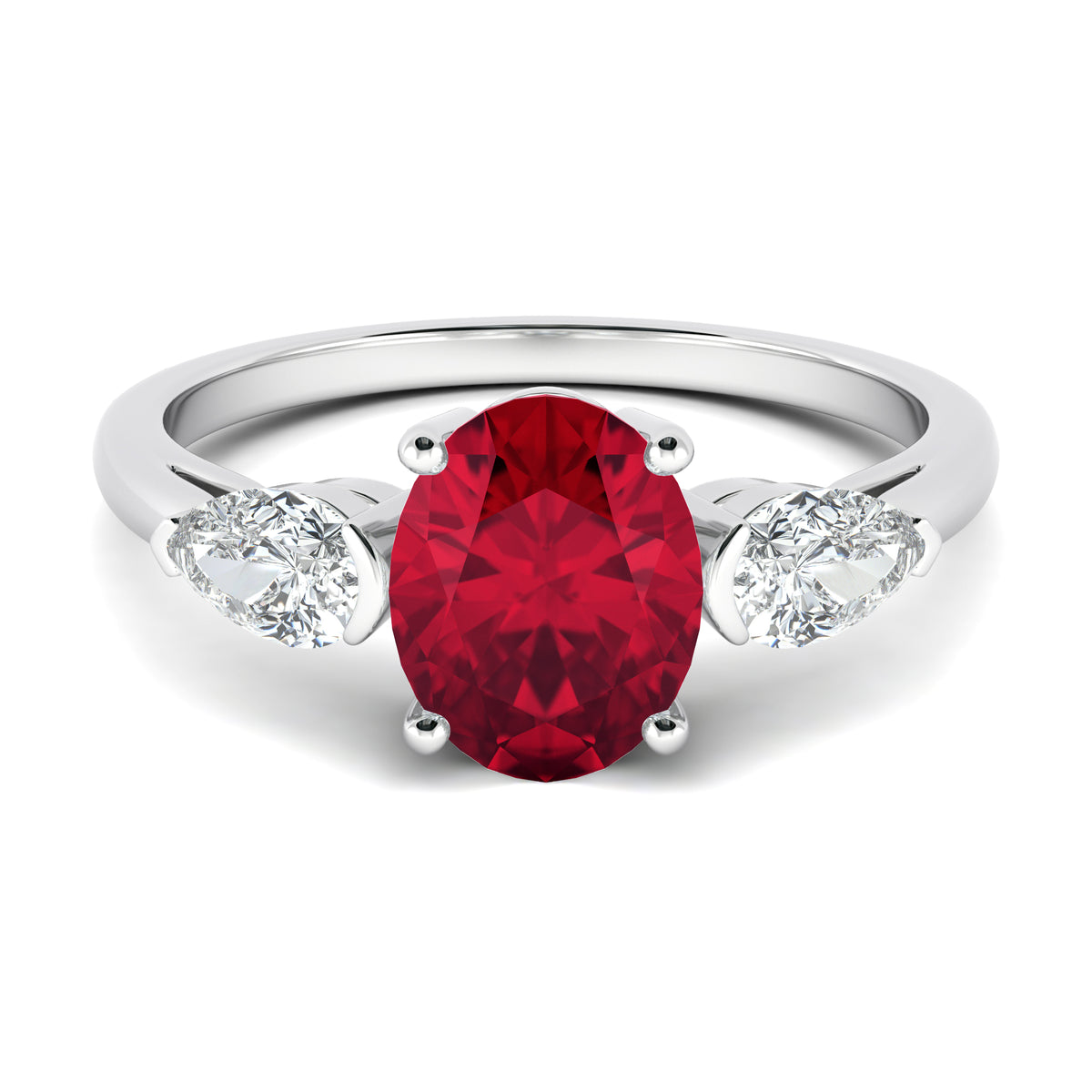 red gemstone ring
